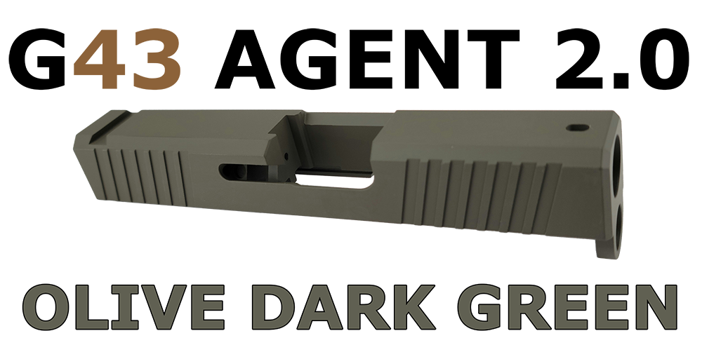 AGENT 2.0-43 SLIDE for Glock 43 | 43X - OD Green - Zaffiri Precision