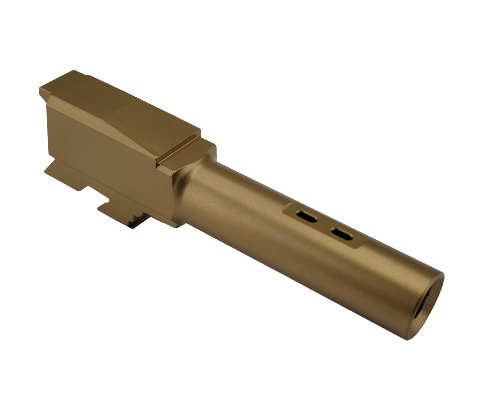 BARREL PORTED for Glock 43 | 43X - Gold (TiN) - Zaffiri Precision